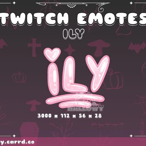 Cute Cartoon Pink ILY Emote Twitch Emote Discord Emote Youtube Emote ...