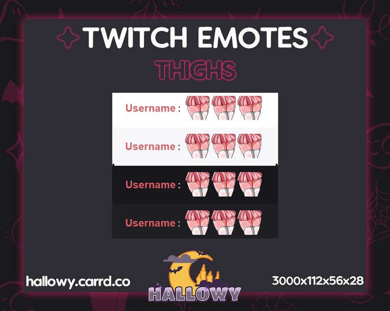 Cute Anime Thighs Emote | Twitch Emote | Discord Emote | Youtube Emote ...