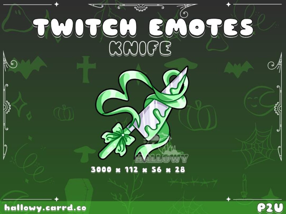 Cute Cartoon Green Knife Emote Twitch Emote Discord Emote Youtube Emote ...