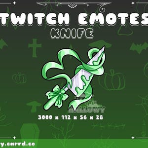 Cute Cartoon Green Knife Emote Twitch Emote Discord Emote Youtube Emote ...