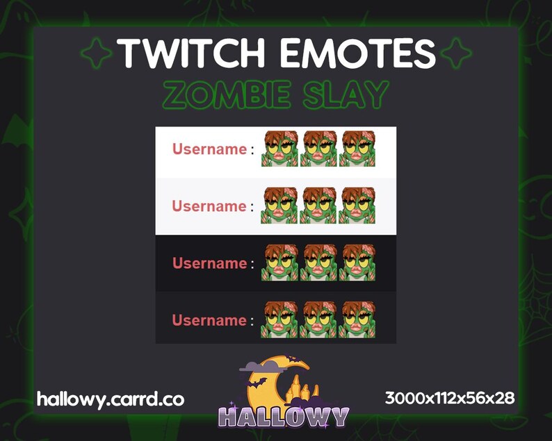 Zombie Slay Emote | Twitch Emote | Discord Emote | Youtube Emote ...
