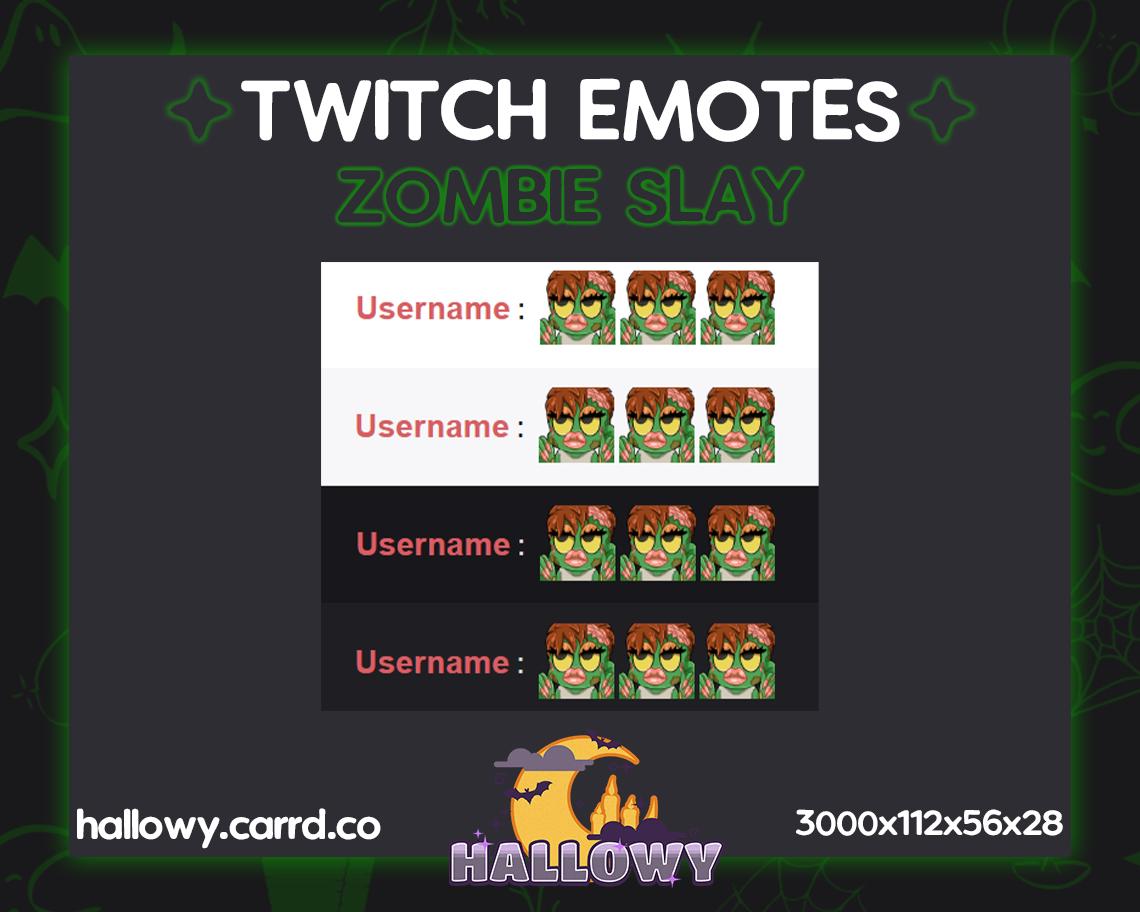 Zombie Slay Emote | Twitch Emote | Discord Emote | Youtube Emote ...