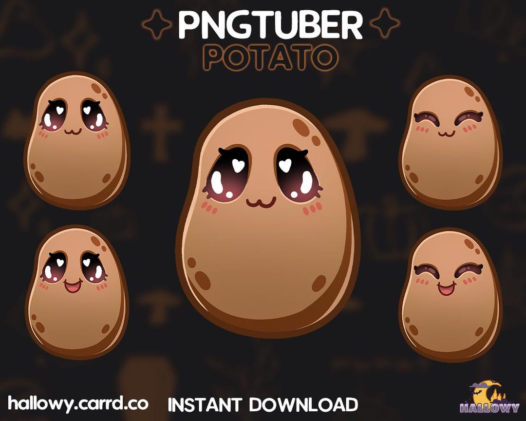 Cute Potato Pngtuber | Pngtuber | Vtuber Model | Twitch Vtuber ...