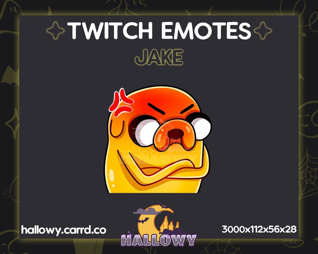 Premade Twitch Emote - Angry Jake Cute Emote for Streamers and Discord ...