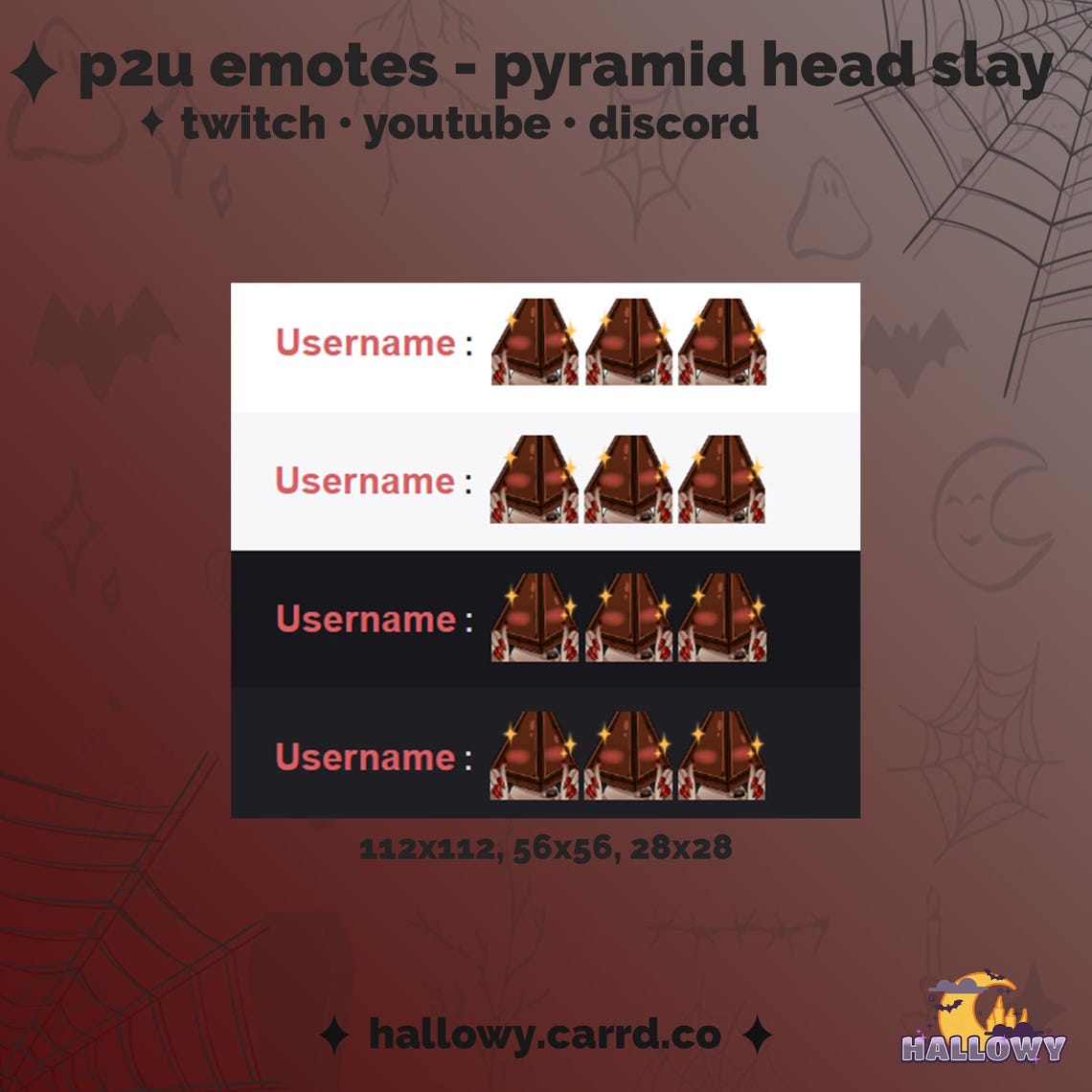 Premade DBD Twitch Emote - Pyramid Head Slay Twitch Emote - Premade ...