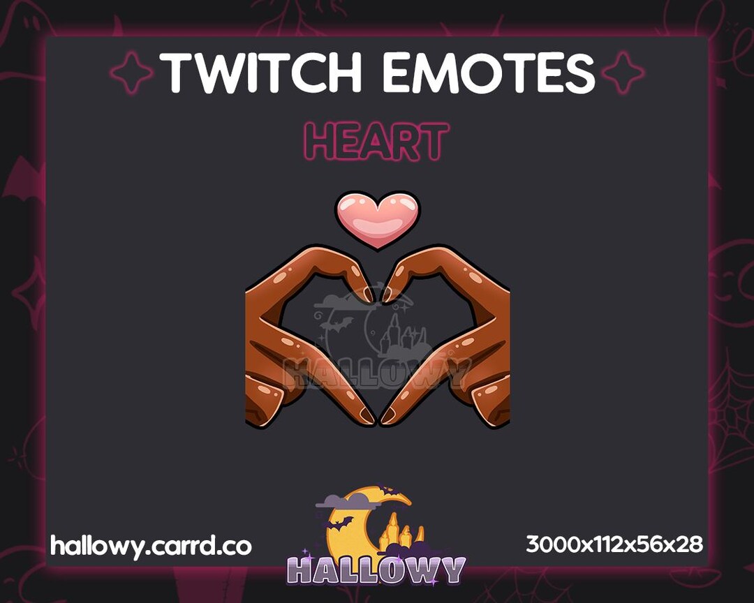 Cute Heart Emote Twitch Emote Discord Emote Youtube Emote Hearts Emote ...
