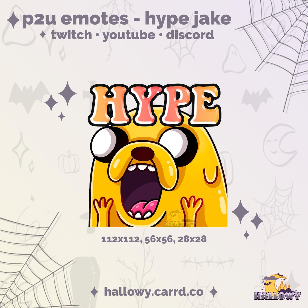 Premade Twitch Emote - Hype Jake Cute Emote for Streamers and Discord ...