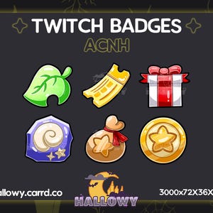 Cute Gaming ACNH Icons Badges for Twitch | Subscriber Badges | Sub ...