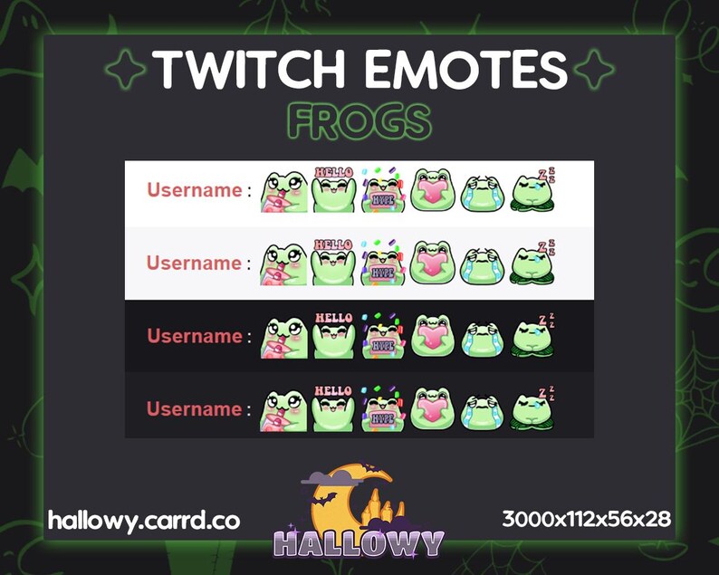 Cute Frog Emote Pack | Twitch Emote | Discord Emote | Youtube Emote ...