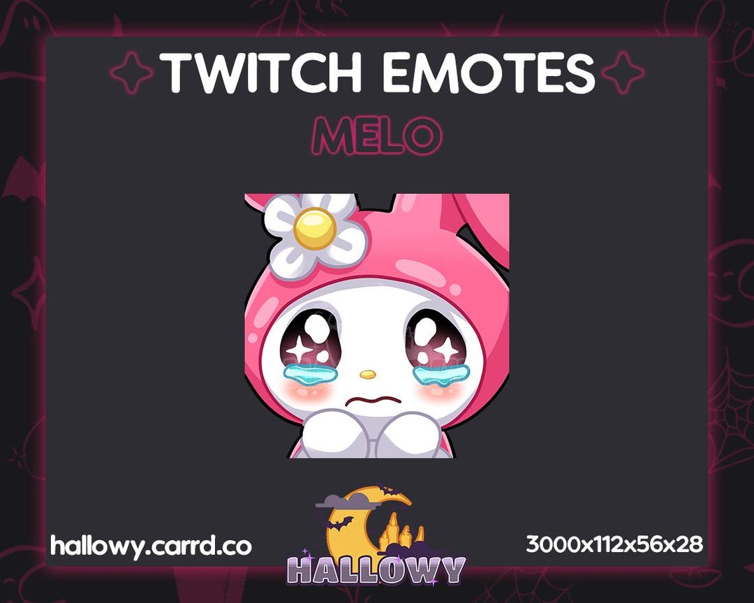 Cute Anime Sad Melo Emote | Twitch Emote | Discord Emote | Youtube ...