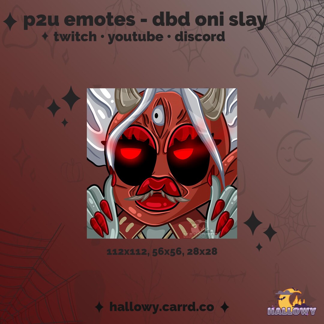Oni Slay Twitch Emote – P2U DBD Emotes (instant Download) - Etsy