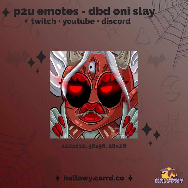 Oni Slay Twitch Emote – P2U DBD Emotes (instant Download) - Etsy