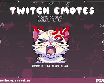 Cute White Cat Hi Emote Twitch Emote Discord Emote Youtube Emote Kawaii ...