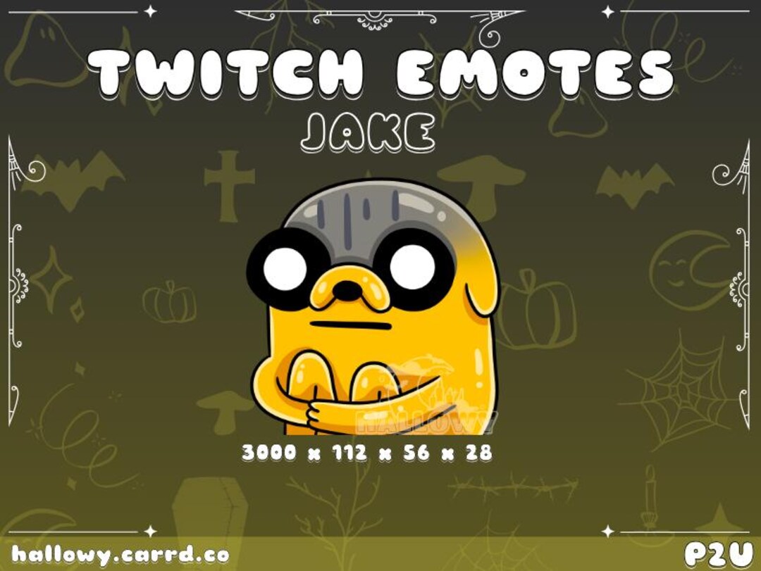 Cute Cartoon Scared Jake Emote Twitch Emote Discord Emote Youtube Emote ...