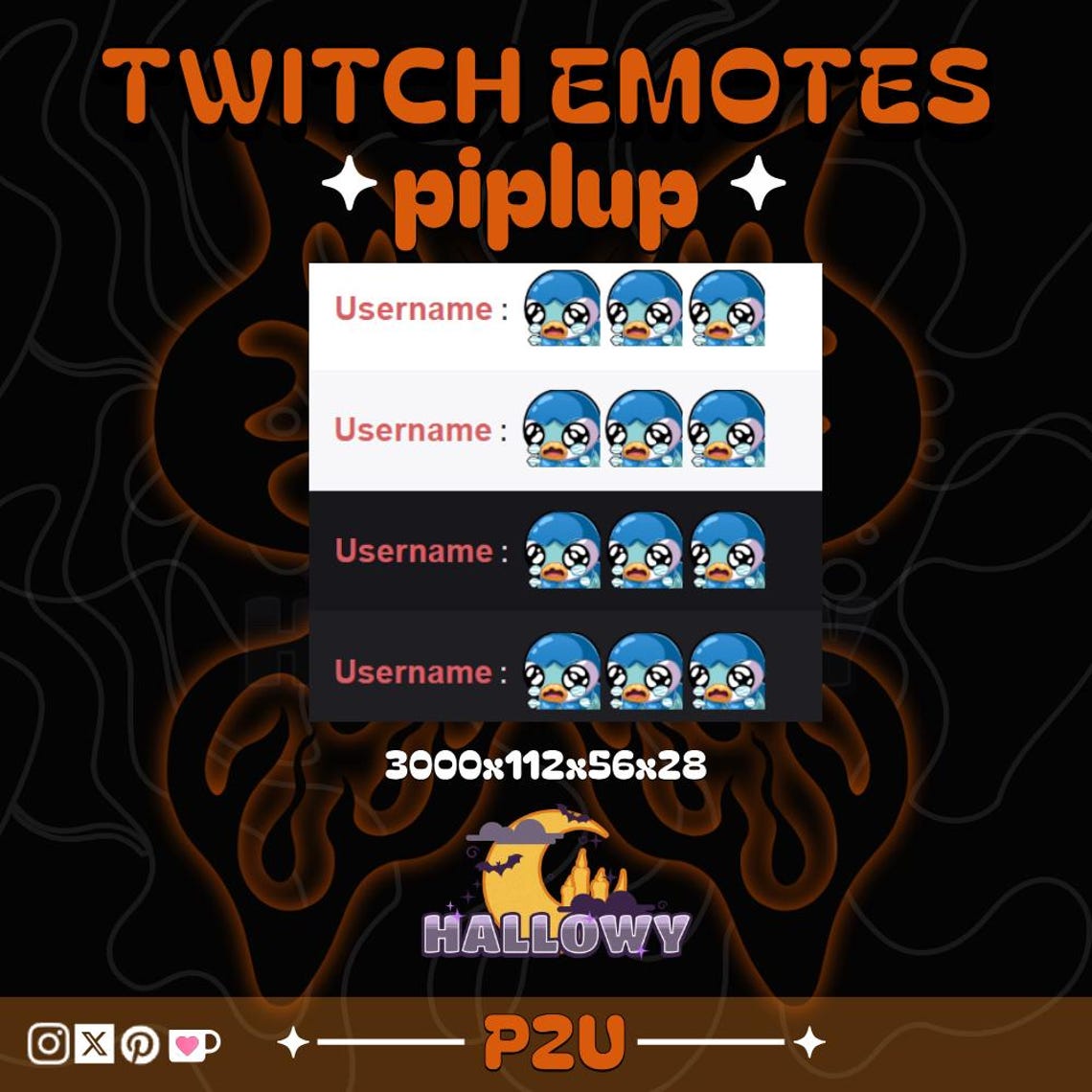 Cute Anime Cry Piplup Emote Twitch Emote Discord Emote Youtube Emote ...