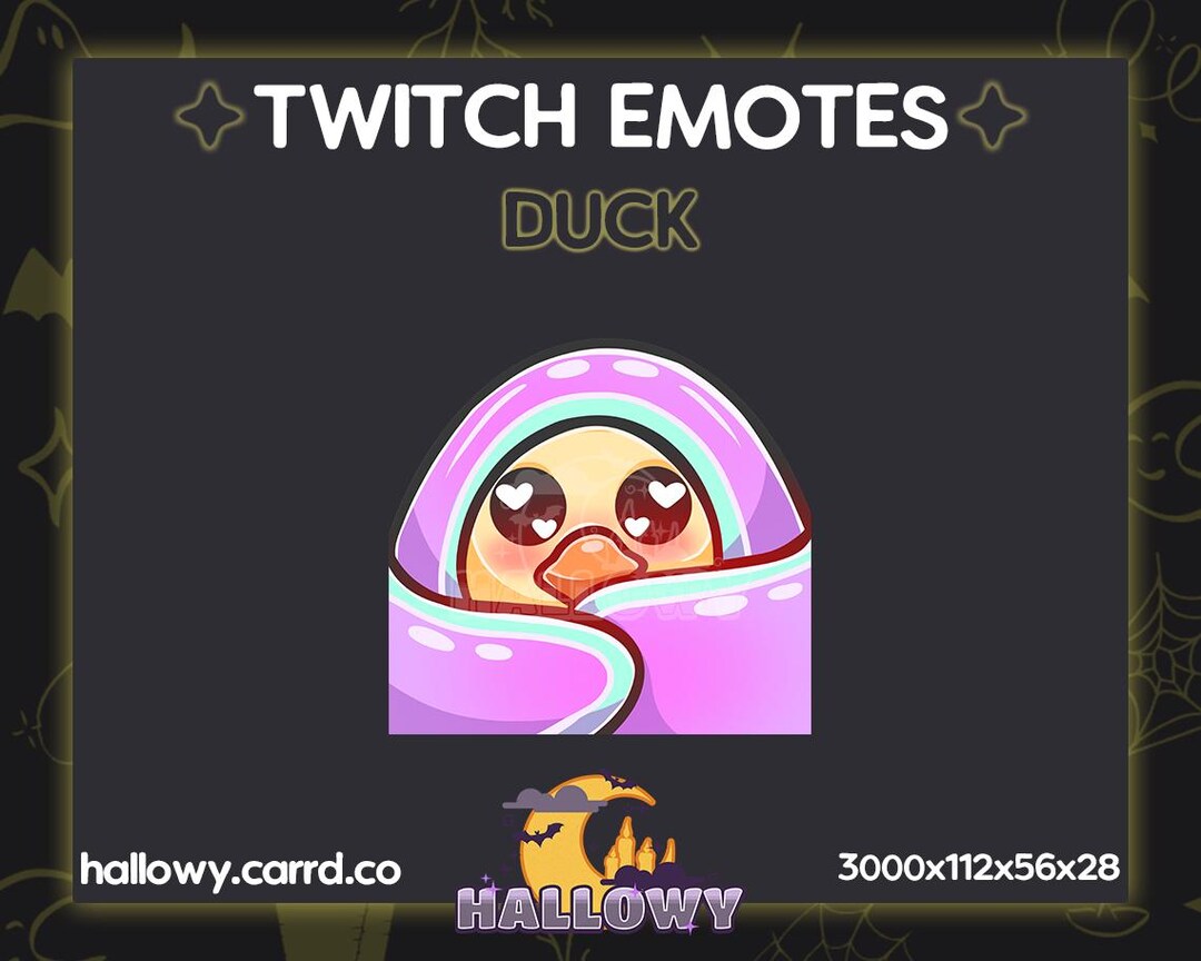 Cute Cozy Yellow Duck Emote | Twitch Emote | Discord Emote | Youtube ...