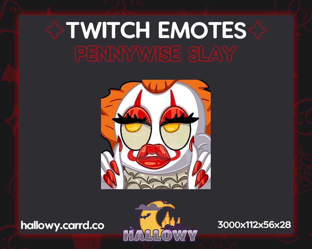 Premade Twitch Emote – Pennywise Slay Emote for Streamers and Discord ...