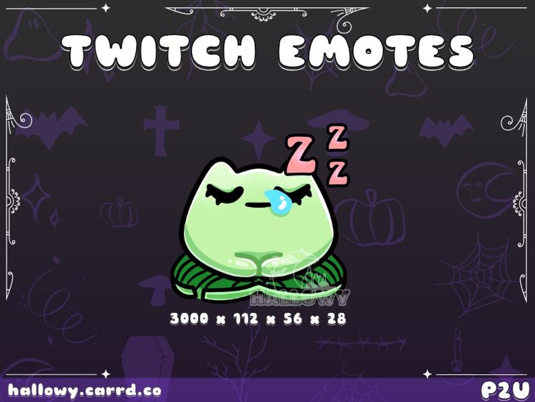 Cute Sleep Frog Emote Twitch Emote Discord Emote Youtube Emote Kawaii ...