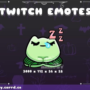 Cute Sleep Frog Emote Twitch Emote Discord Emote Youtube Emote Kawaii ...