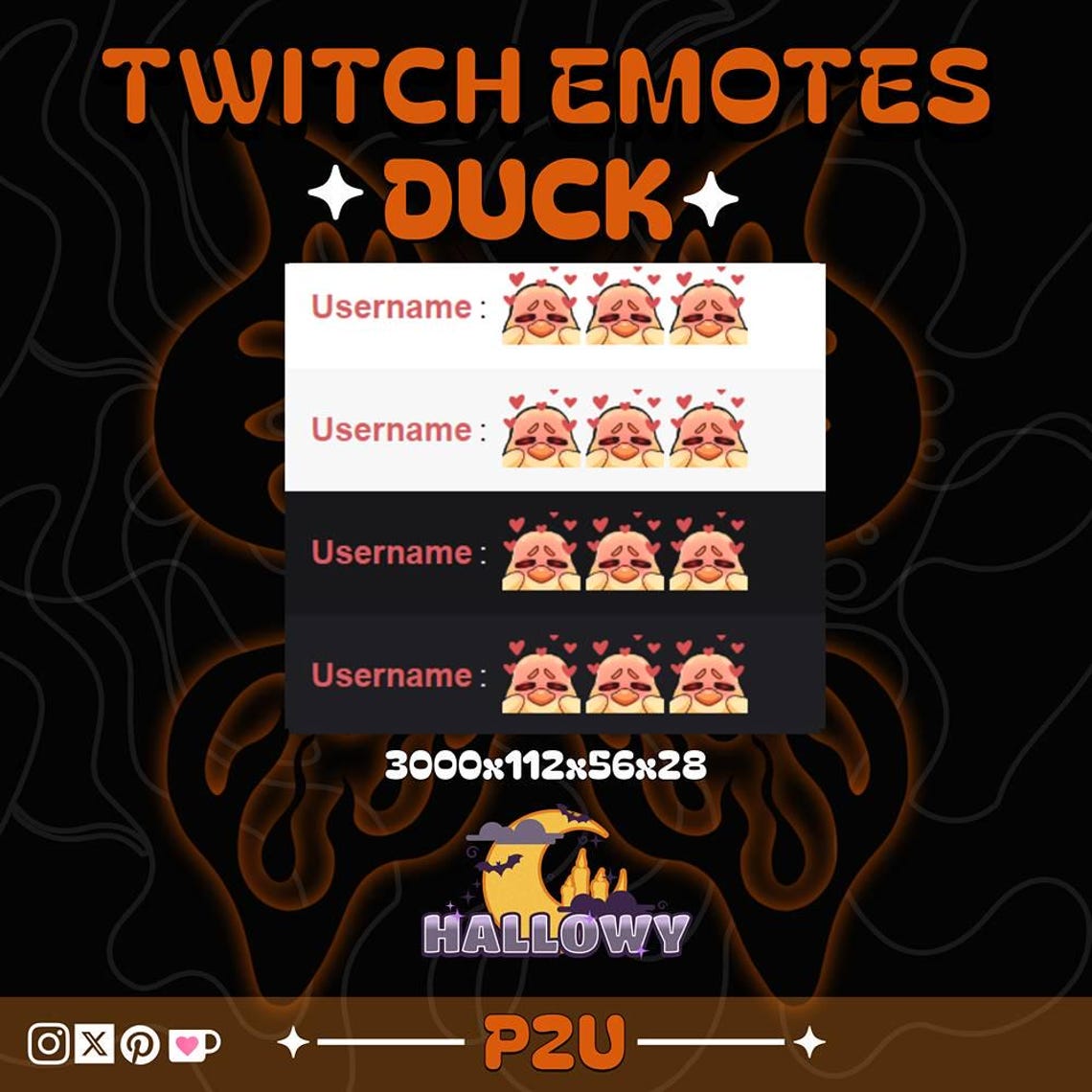 Cute Shy Yellow Duck Emote Twitch Emote Discord Emote Youtube Emote ...