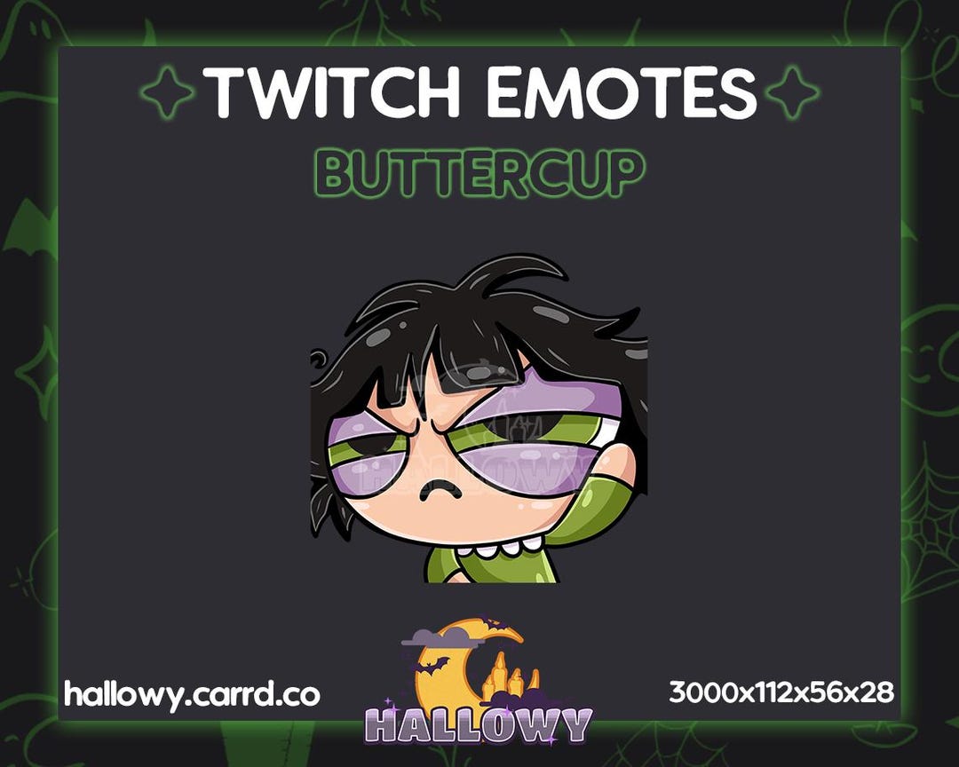 Cute Cartoon Buttercup Emote Twitch Emote Discord Emote Youtube Emote ...