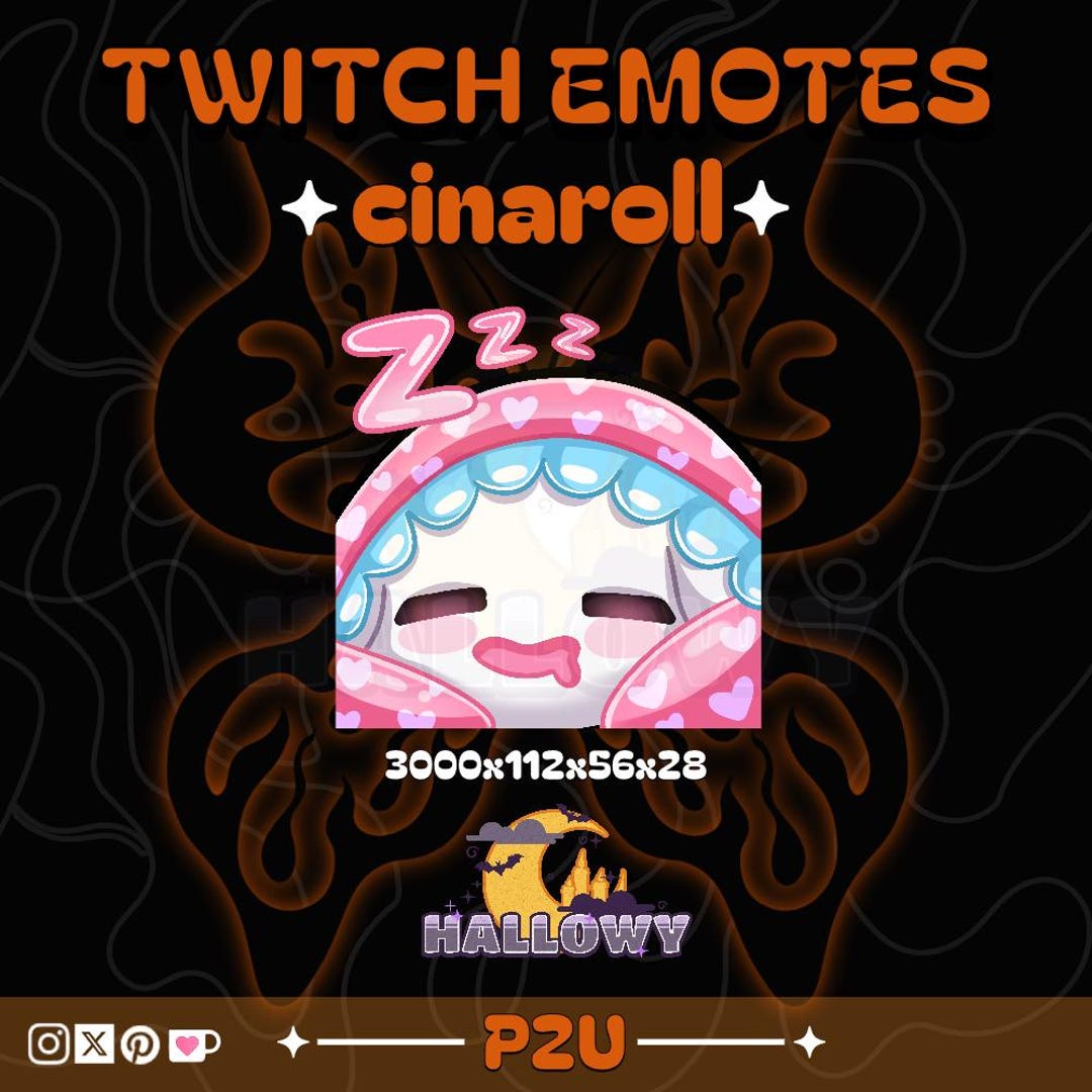 Cute Anime Sleep Cinaroll Puppy Emote Twitch Emote Discord Emote ...
