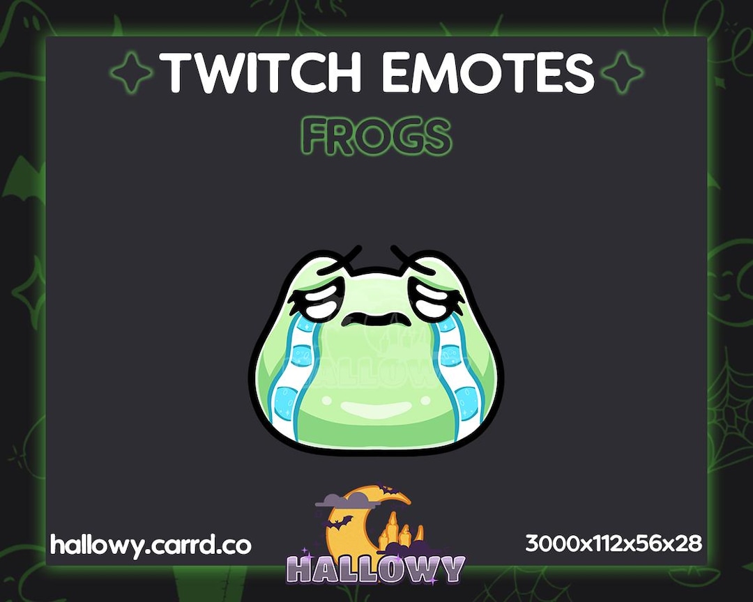 Cute Sad Frog Emote | Twitch Emote | Discord Emote | Youtube Emote ...