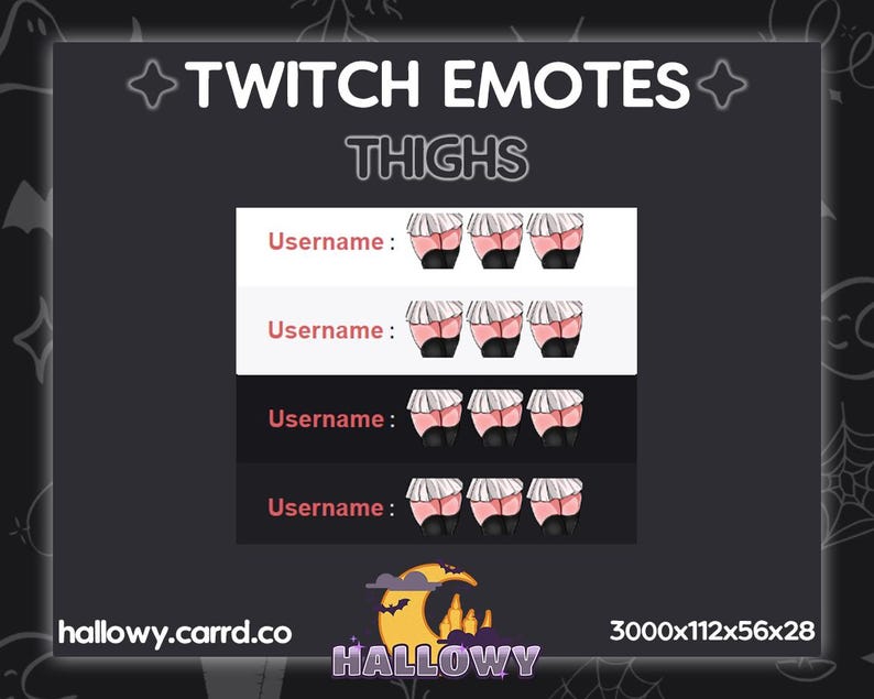 Cute Anime Thighs Emote Twitch Emote Discord Emote Youtube Emote LEWD ...