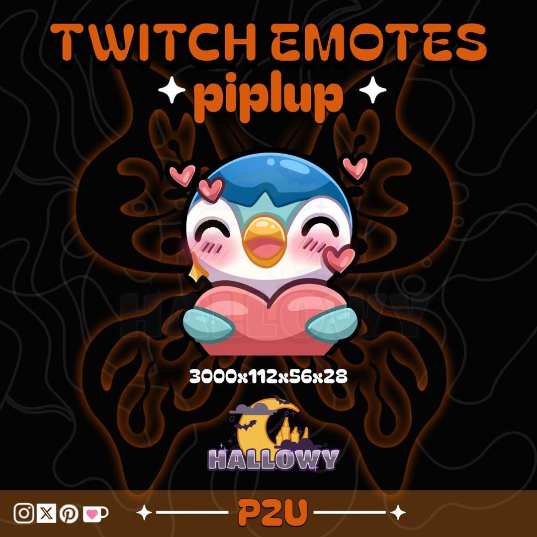 Cute Anime Love Piplup Emote Twitch Emote Discord Emote Youtube Emote ...