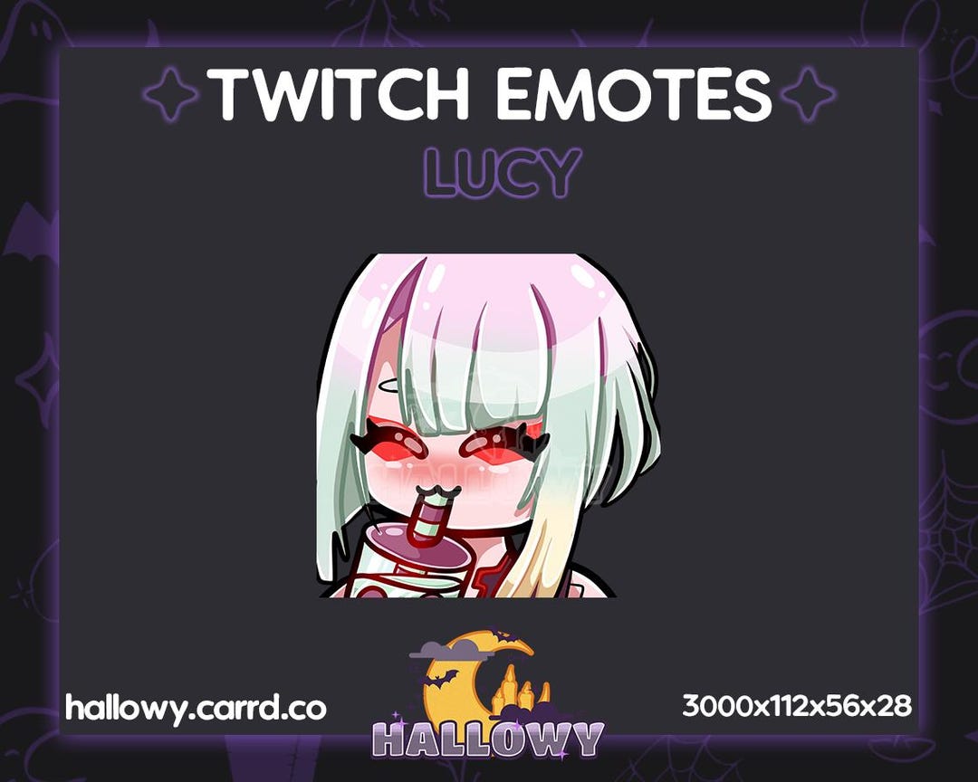Cute Cyberpunk Lucy Emote | Twitch Emote | Discord Emote | Youtube ...