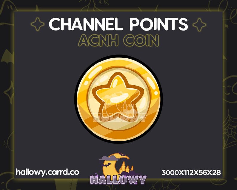 Cute Cartoon Golden Coin Channel Point | Twitch | Golden Coin Channel ...