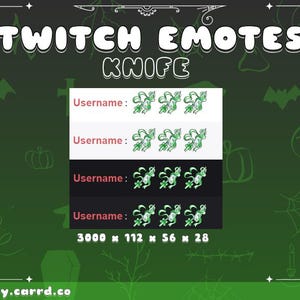 Cute Cartoon Green Knife Emote Twitch Emote Discord Emote Youtube Emote ...