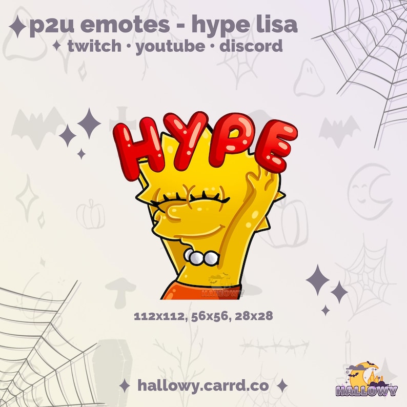Premade Twitch Emote - Hype Lisa Cute Emote for Streamers and Discord ...