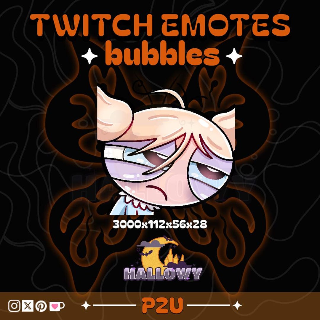 Cute Cartoon Blonde Hair Girl Emote Twitch Emote Discord Emote Youtube ...