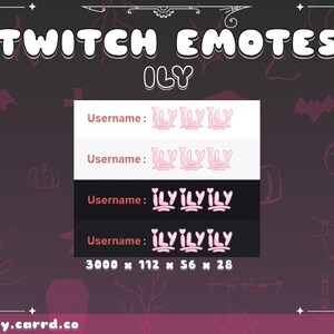 Cute Cartoon Pink ILY Emote Twitch Emote Discord Emote Youtube Emote ...