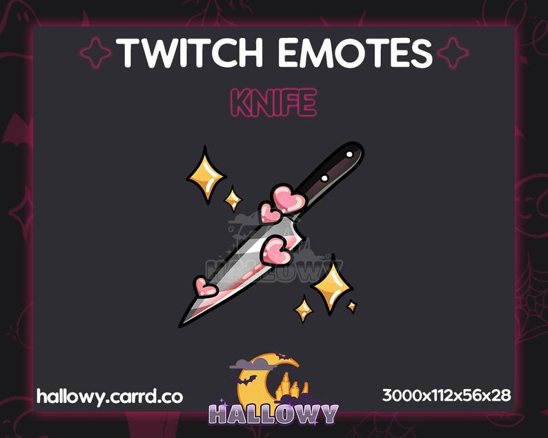 Cute Cartoon Knife Emote | Twitch Emote | Discord Emote | Youtube Emote ...