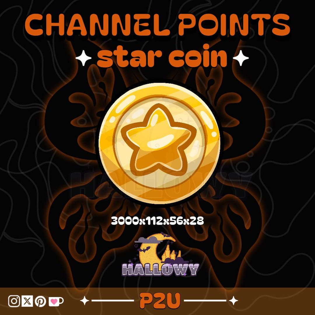 Cute Cartoon Golden Coin Channel Point Twitch Golden Coin Channel Point ...