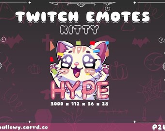 Cute White Cat Hi Emote Twitch Emote Discord Emote Youtube Emote Kawaii ...