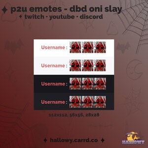 Oni Slay Twitch Emote – P2U DBD Emotes (instant Download) - Etsy UK