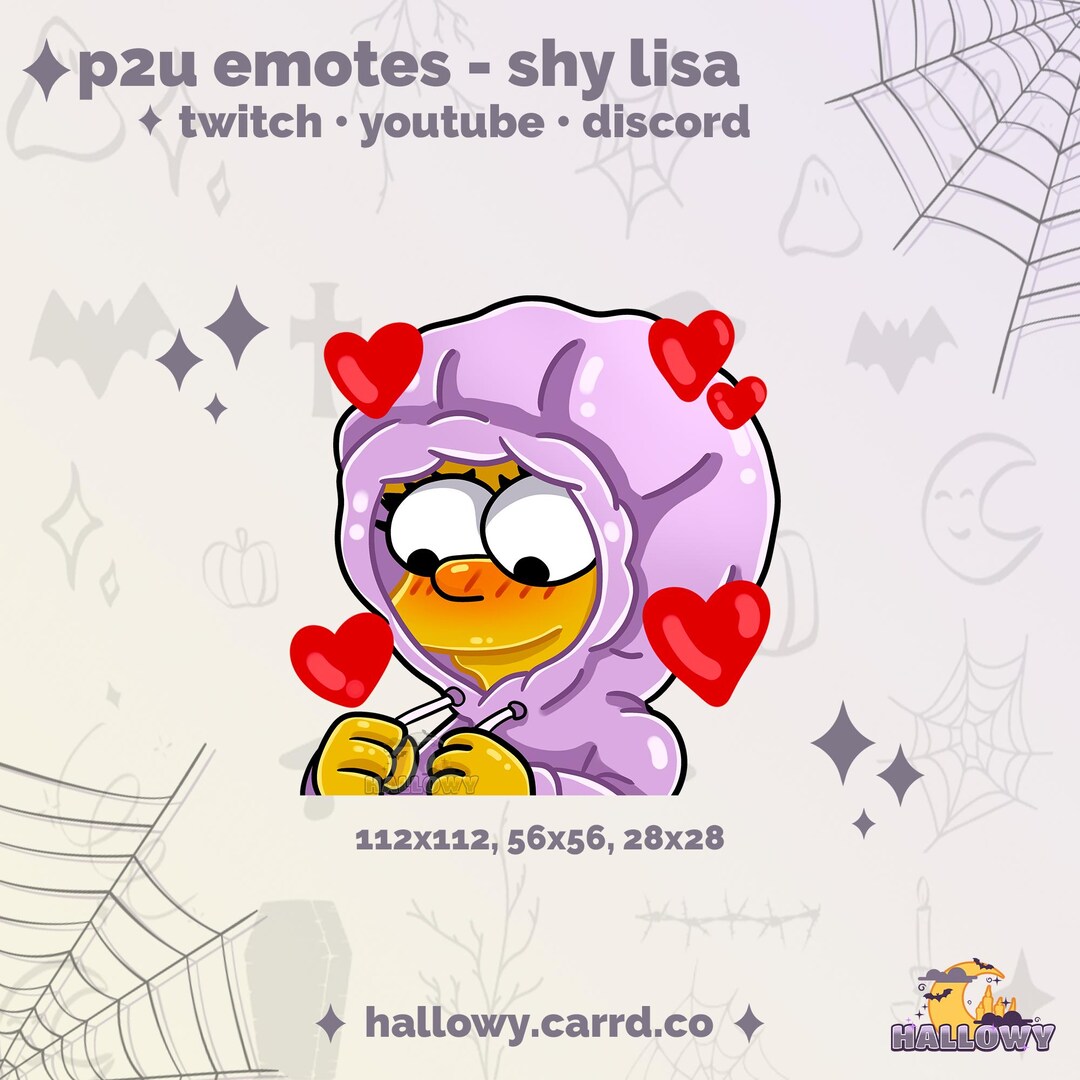 Premade Twitch Emote - Love Lisa Cute Emote for Streamers and Discord ...