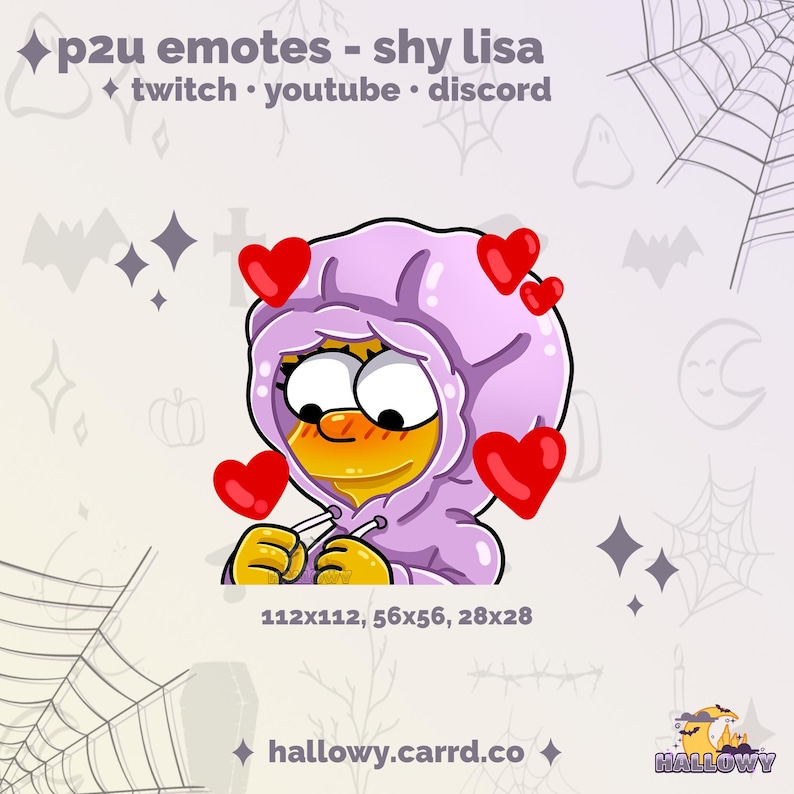 Premade Twitch Emote - Love Lisa Cute Emote for Streamers and Discord ...