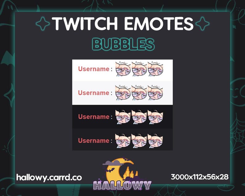 Cute Cartoon Bubbles Emote | Twitch Emote | Discord Emote | Youtube ...