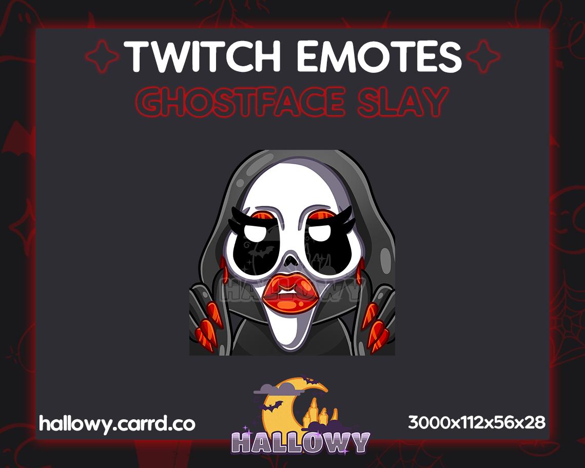 Cute Ghostface Slay Emote | Twitch Emote | Discord Emote | Youtube ...