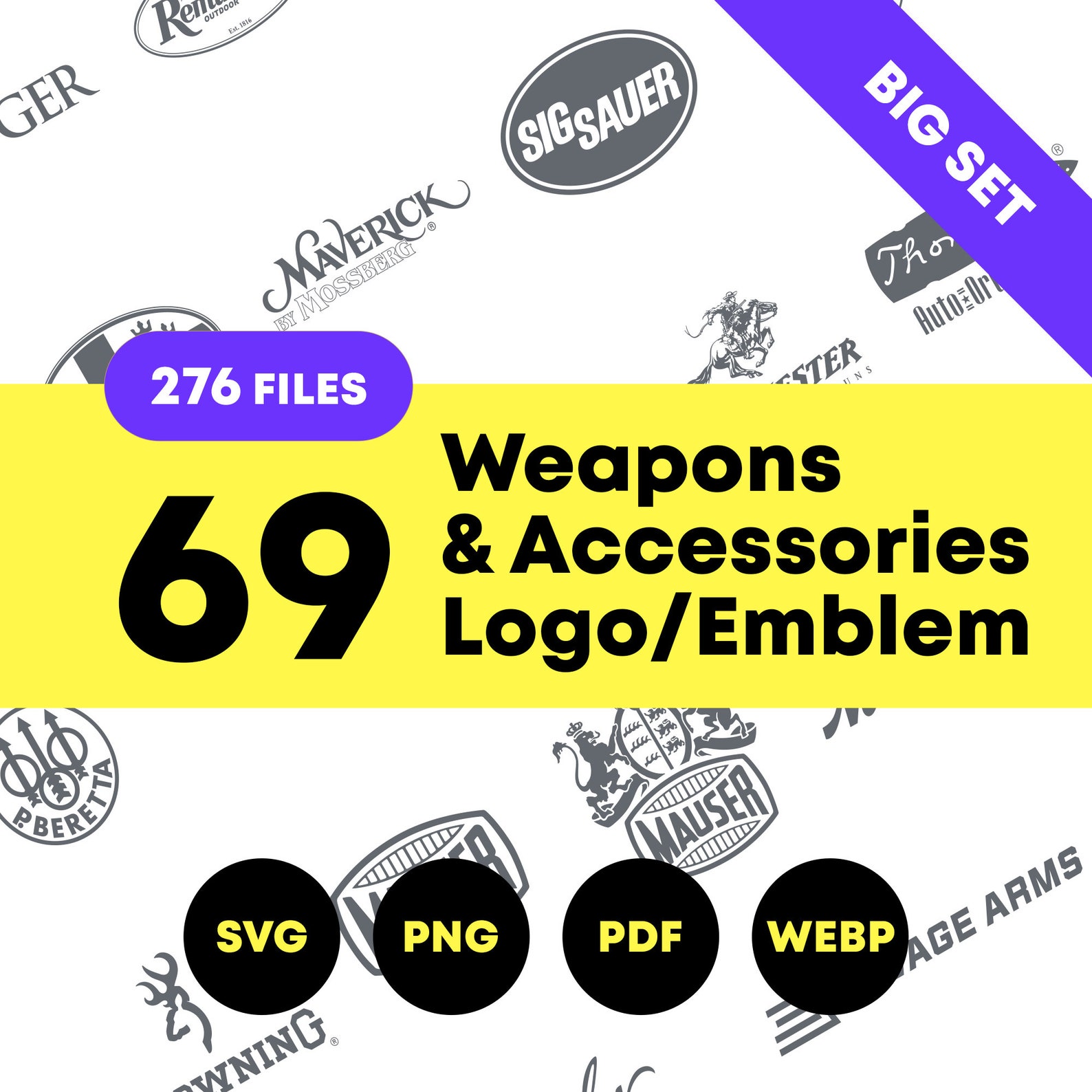 Weapons Brand Bundle Svg Gun Brands Logo SVG. Weapons Logo Svg Vector ...