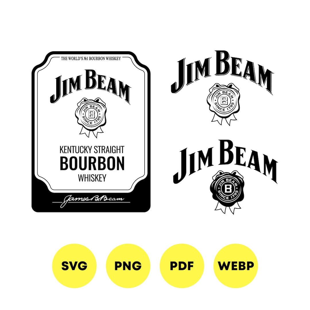 Jim Beam SVG, Whiskey Emblem & Logo Svg, Whisky Jim Beam SVG, Png, Webp ...
