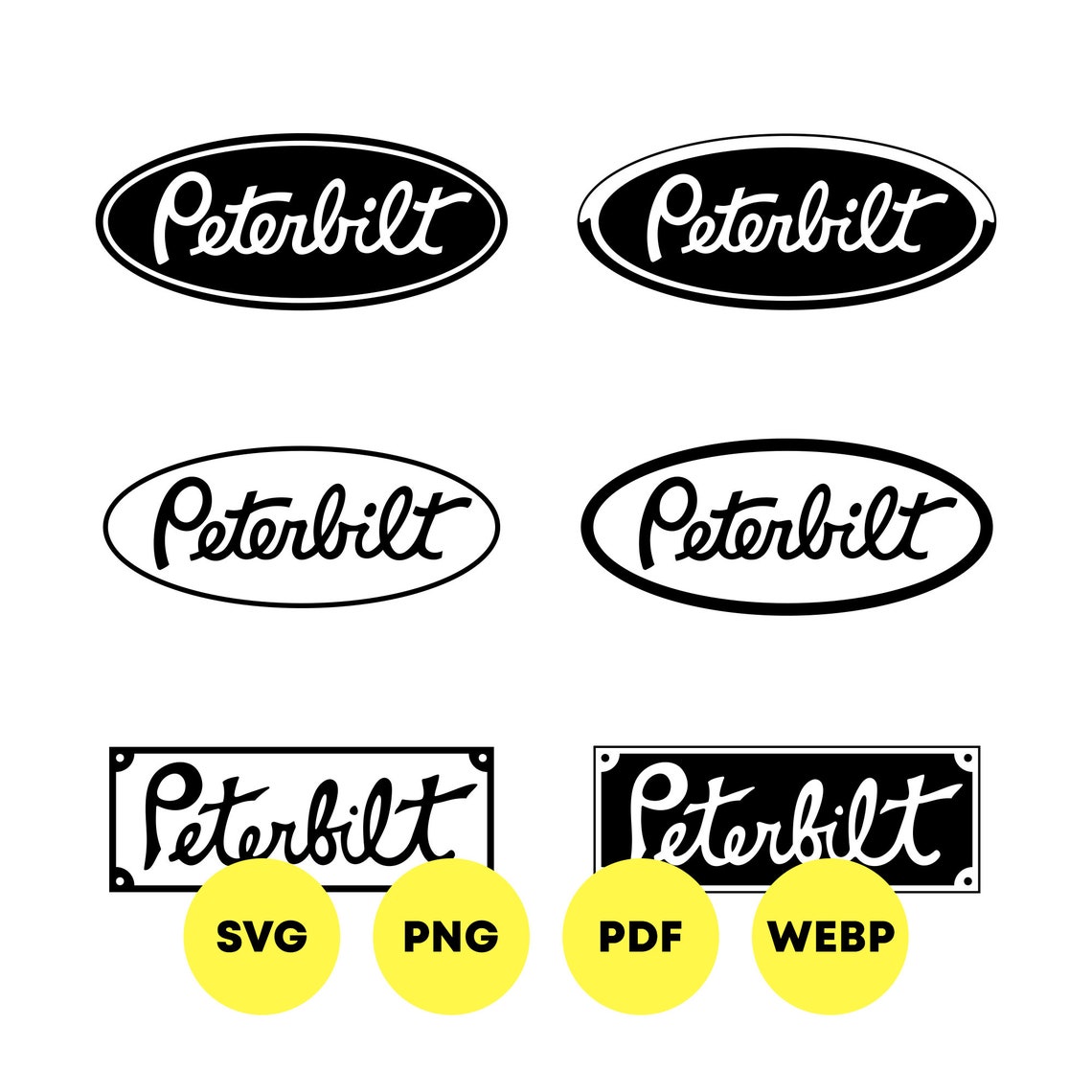 Peterbilt SVG Emblem Logo - Svg Png Pdf Webp. Peterbilt Sign SVG ...