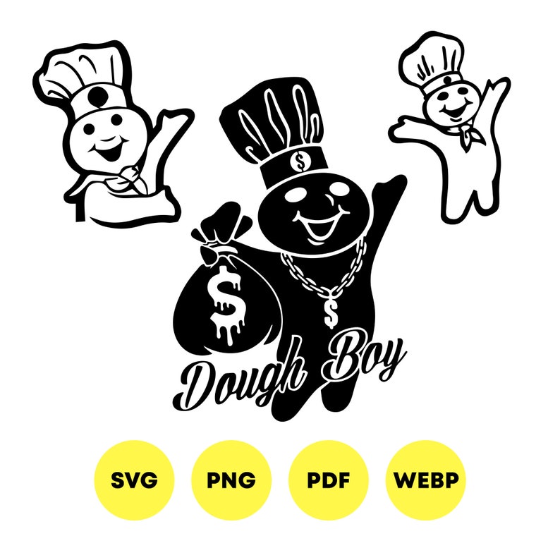 Pillsbury Doughboy SVG. Dough Boy - Svg Png Pdf Webp. Dough Boy Vector ...