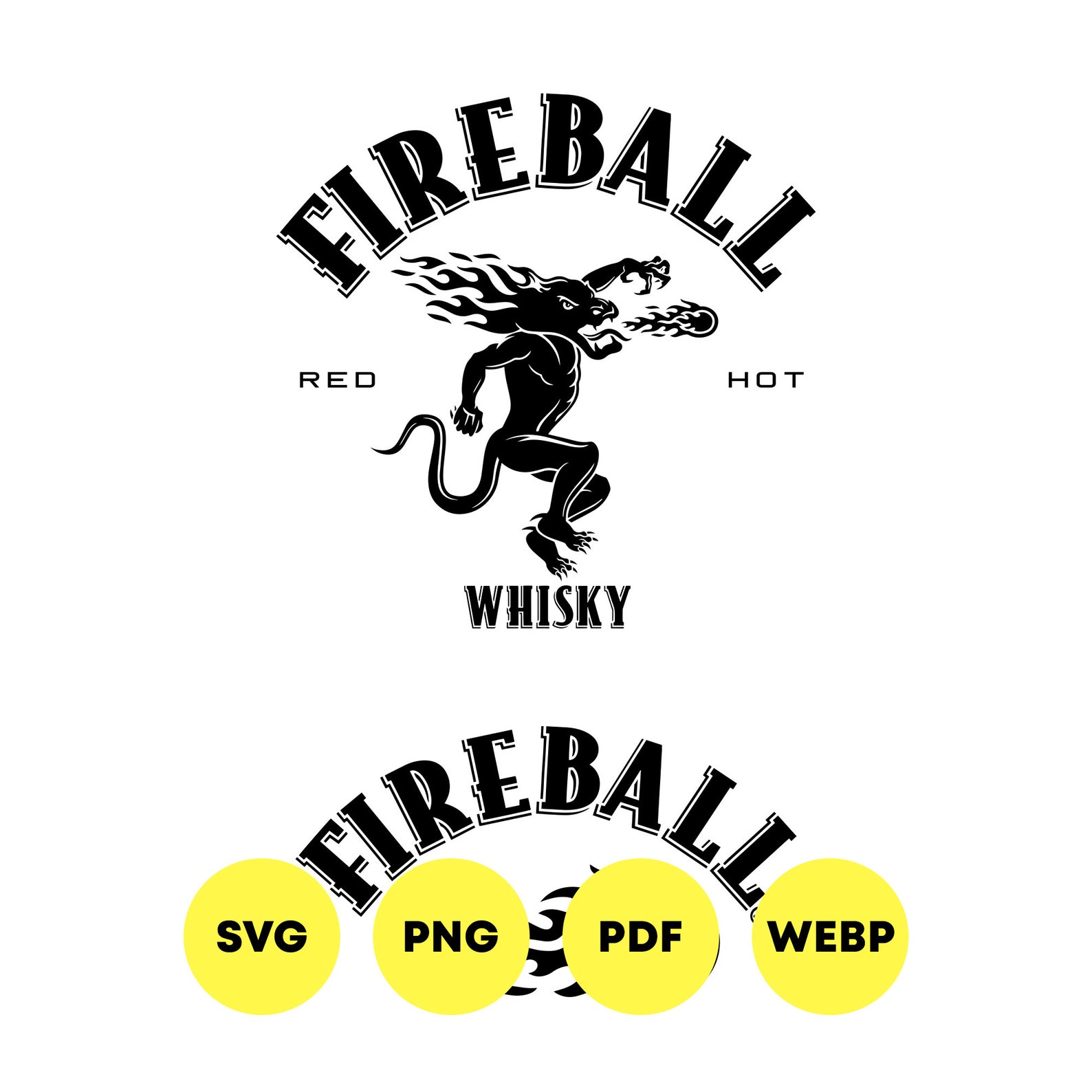 Fireball Whisky SVG Bundle. Fireball Whisky Bundle Set SVG, Png, Webp ...