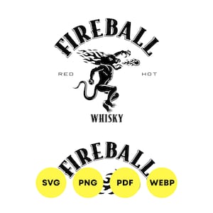 Fireball Whisky SVG Bundle. Fireball Whisky Bundle Set SVG, Png, Webp ...