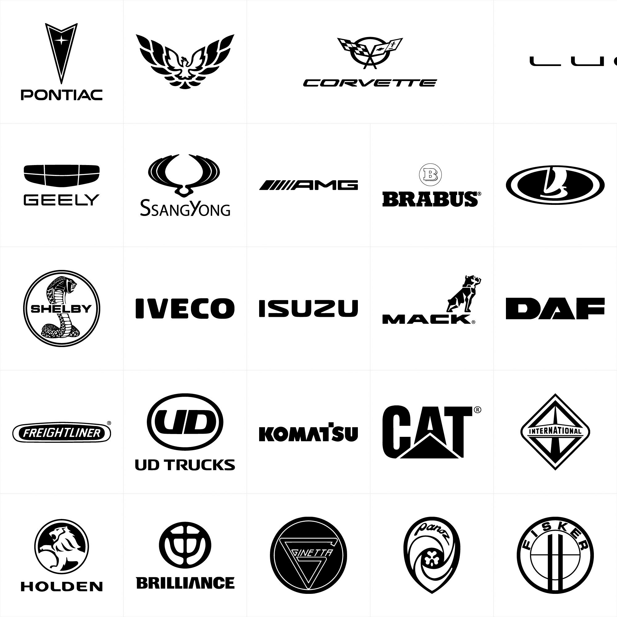 Set Logo of Popular Brands of Cars, Collection of Car Emblems. Cars ...